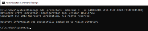 How to Backup BitLocker Recovery Key to AD - Ask Garth